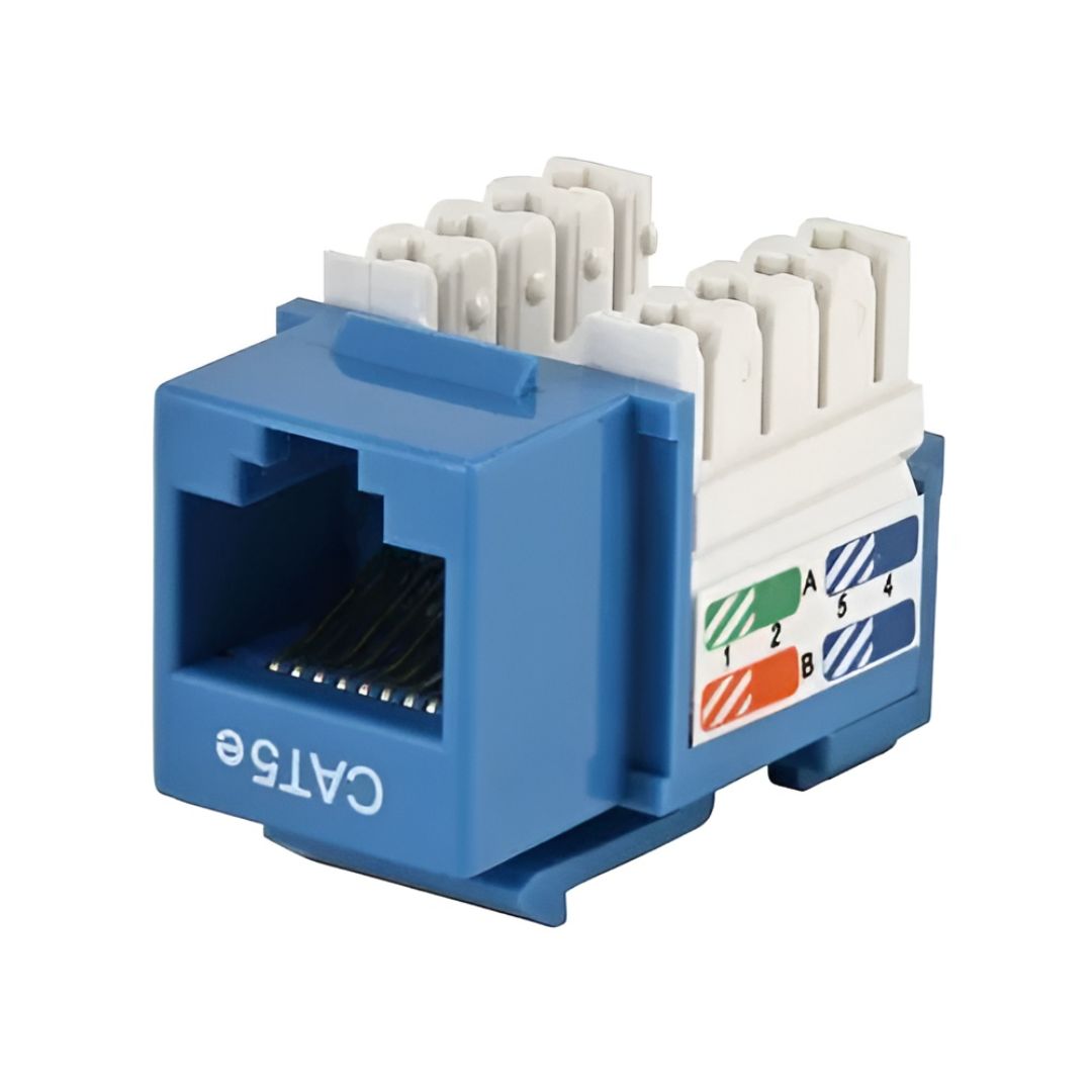 KEYSTONE JACK COUPLER RJ45 CAT5E AZUL – P&G Electronics